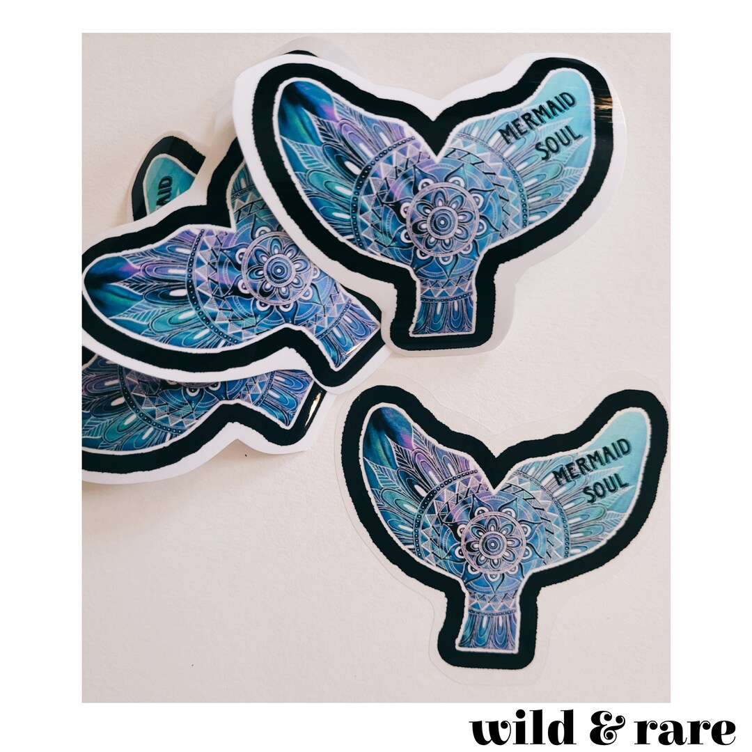 Mermaid Soul Sticker Mermaids Laptop Stickers Mermaid Art Mandala ...