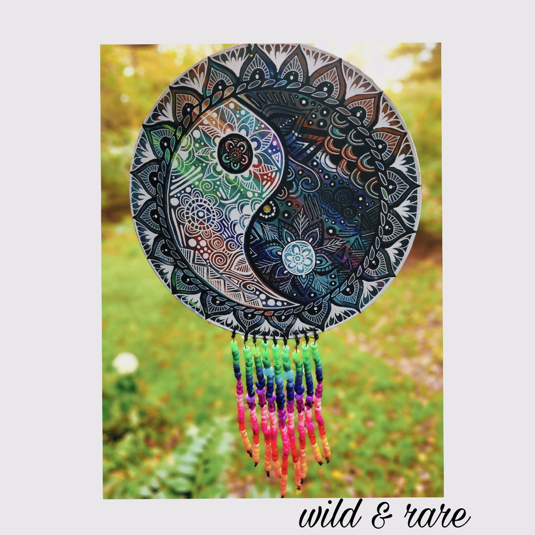 Yin Yang Vinyl Record Mandala Painted Record Painted Vinyl Records ...