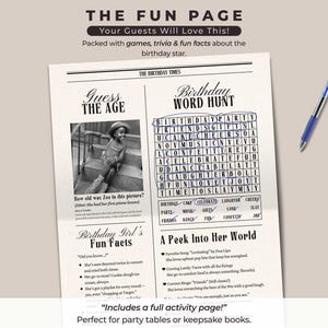 Canva 21 Birthday Party Invite Newspaper Template, Editable Newspaper ...
