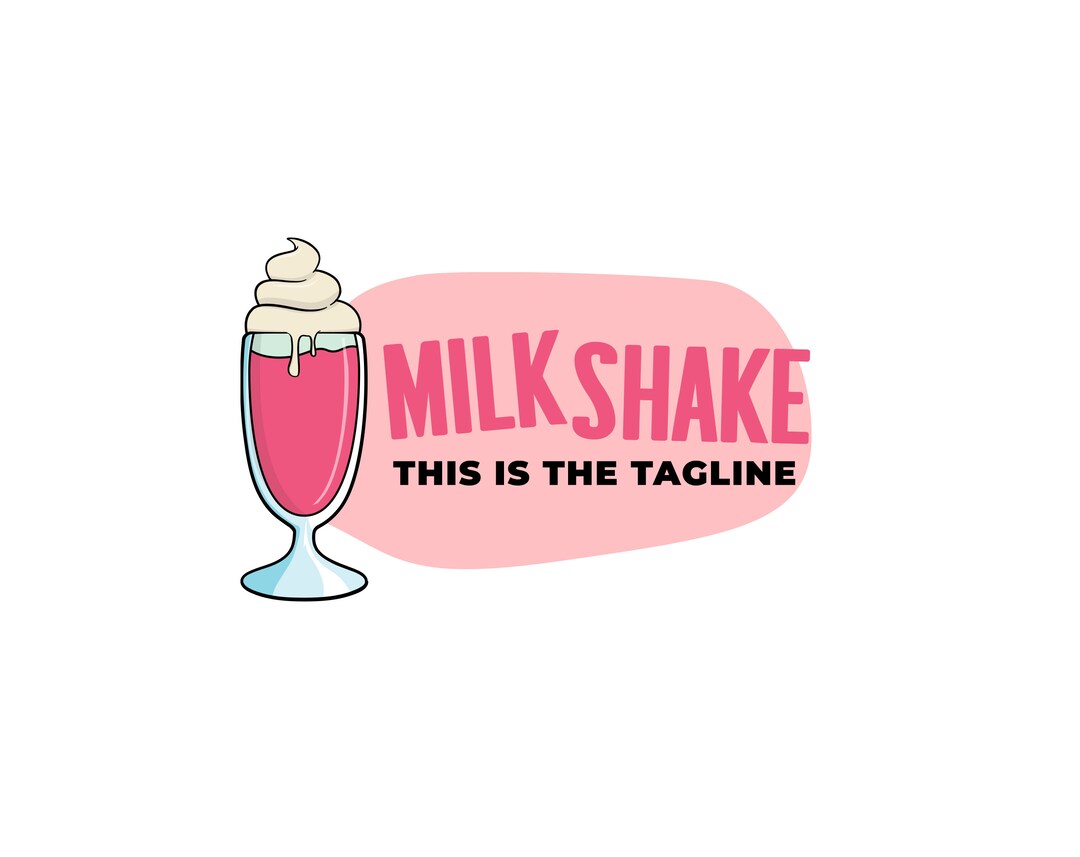 Pre-made Logos, Milkshake Logo, Shake Logo, Beautiful Logo, Logo Design ...