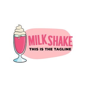Pre-made Logos Milkshake Logo Shake Logo Beautiful Logo - Etsy