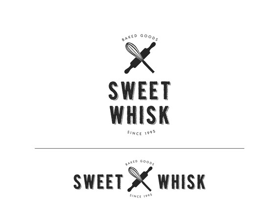 Bakery Logo Whisk Logo Cake Logo Baking Logo Premade Logo | Etsy