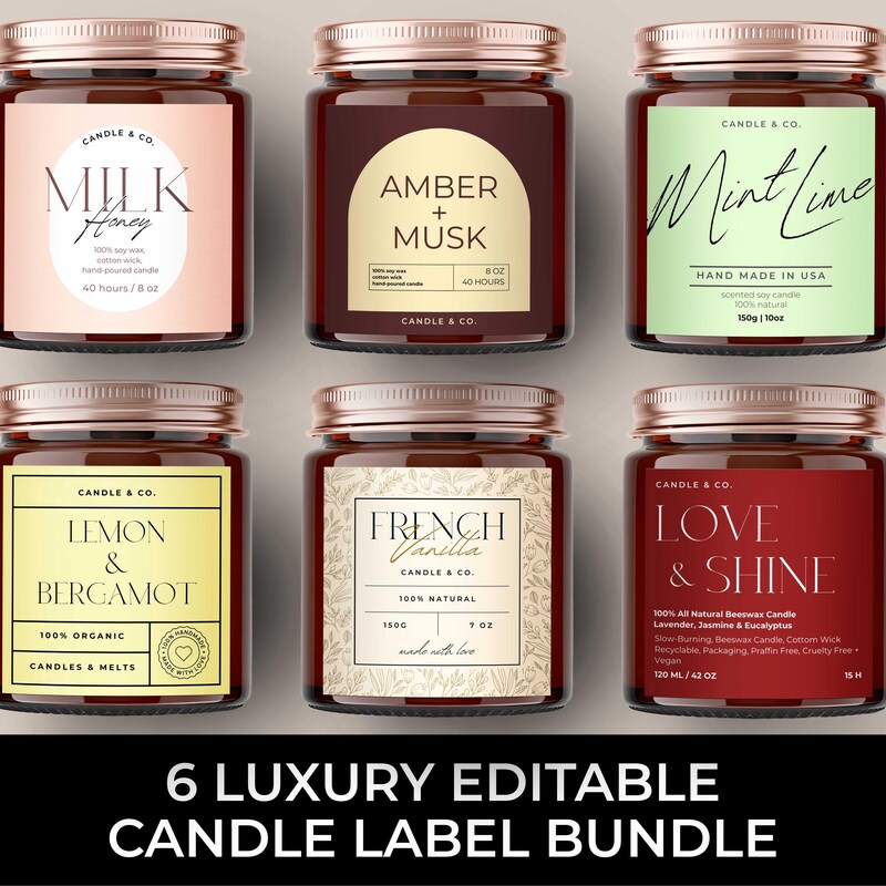 Candle Label Design - Etsy