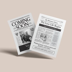 Canva Business Newspaper Template, Editable Large Newspaper ...