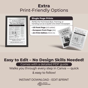 Canva Business Newspaper Template, Editable Large Newspaper ...