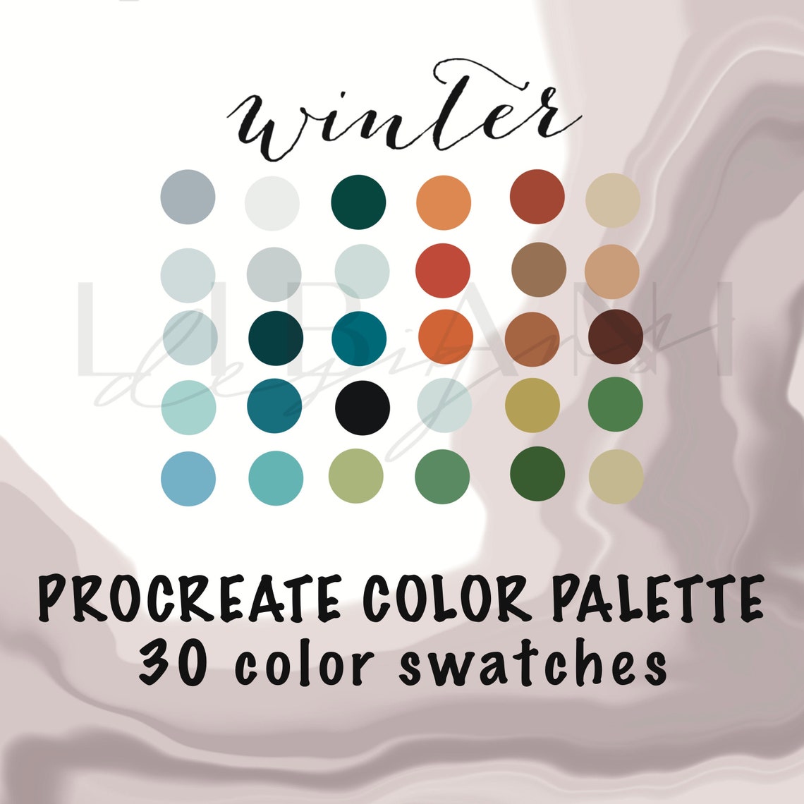 Winter| Procreate Color Palette| Digital Goods| Instant Download - Etsy