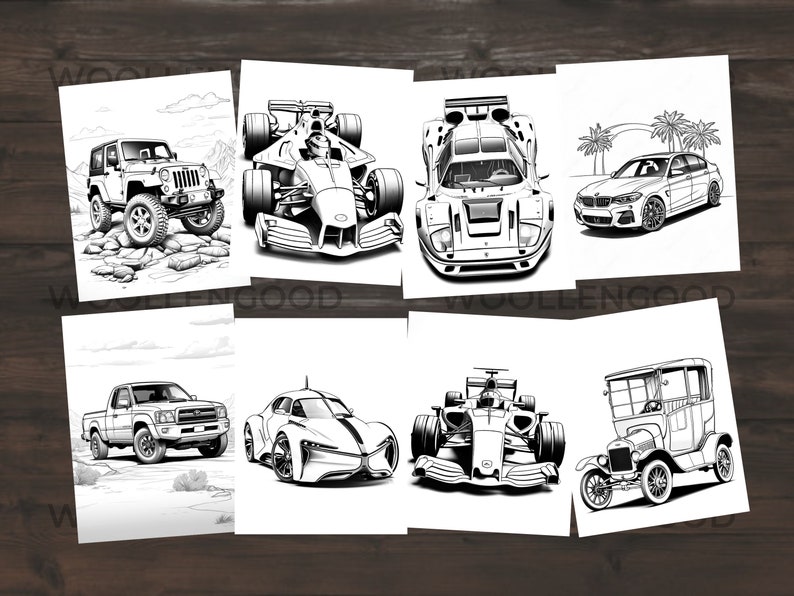 Cool Cars Coloring, 46 Coloring Pages, Printable PDF, Coloring Book for ...