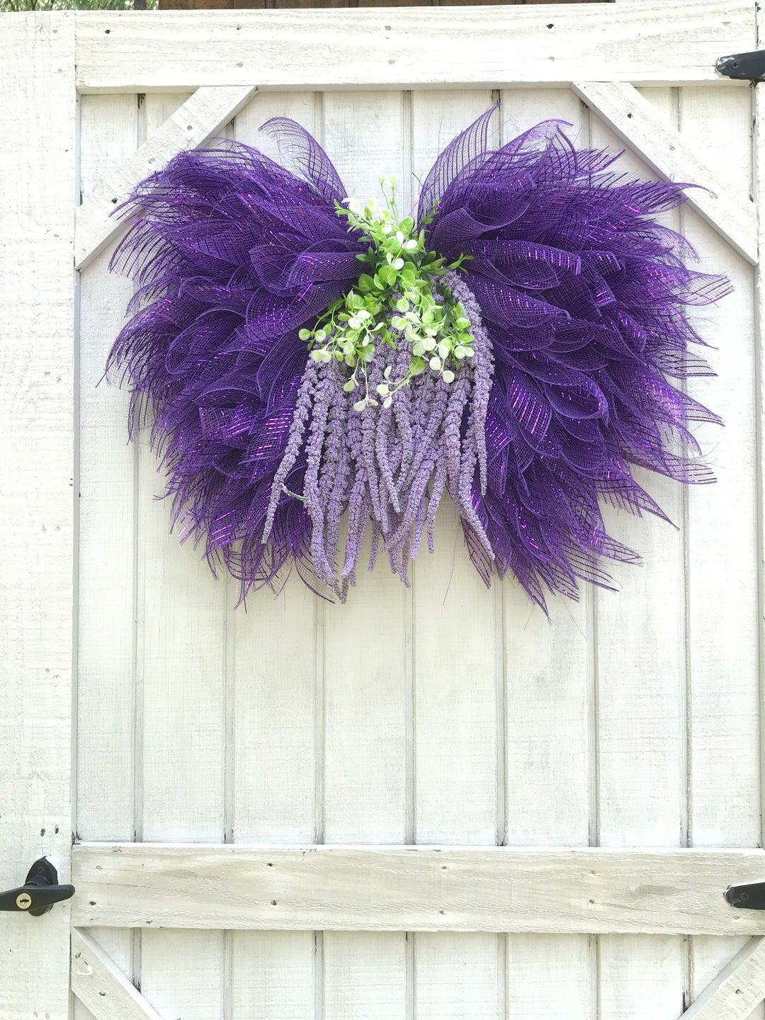 Lavender Angel Wing Wreath - Etsy