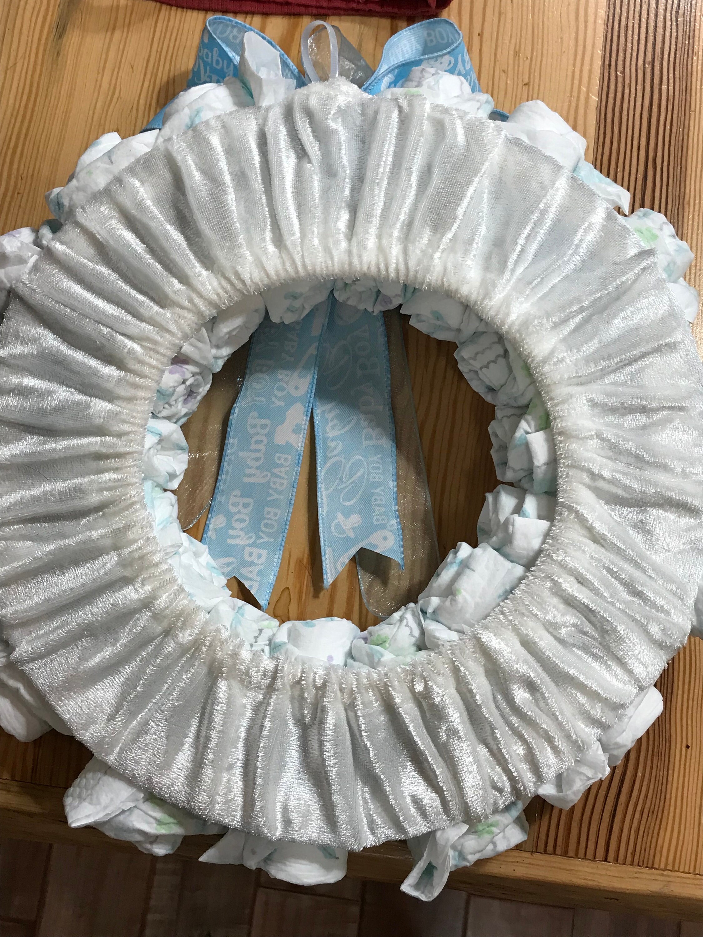 Baby Boy Blue Diaper Wreath - Etsy