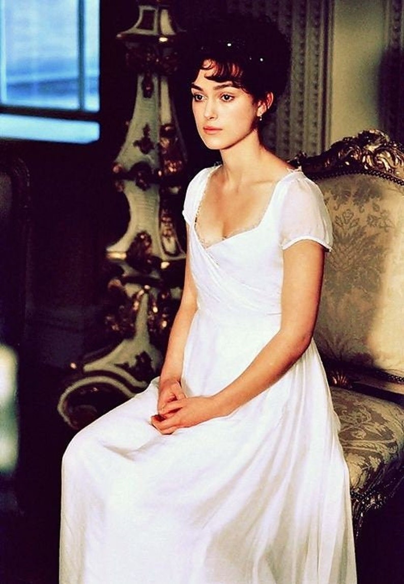 White Elizabeth Bennet Dress pride and Prejudice - Etsy