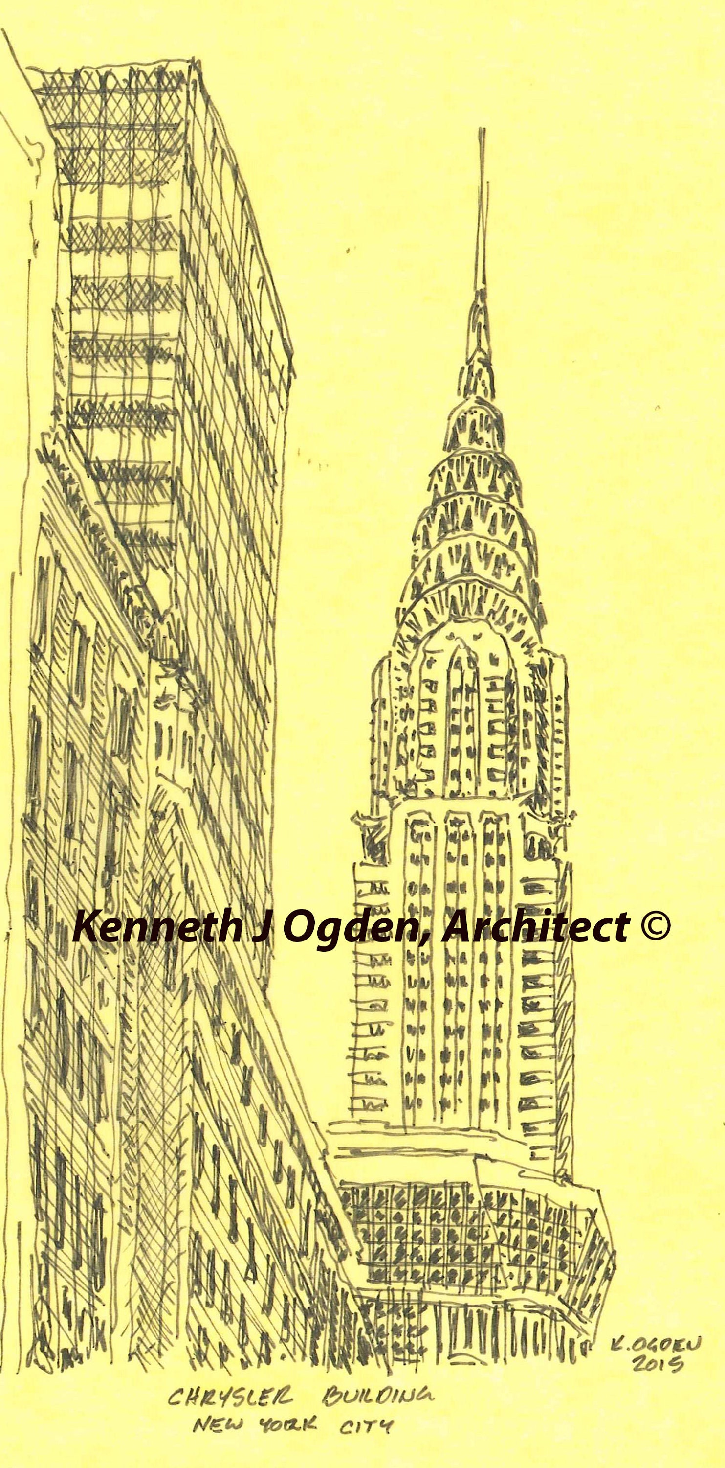 Chrysler Building Line Drawing