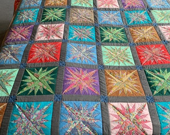 Scrap Happy Mariner's Compass Quilt Pattern - Etsy