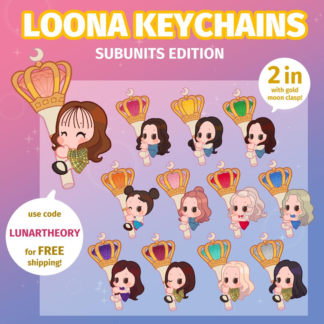 Kpop Girl Group LOONA Lightstick Keychains- Subunits - Etsy