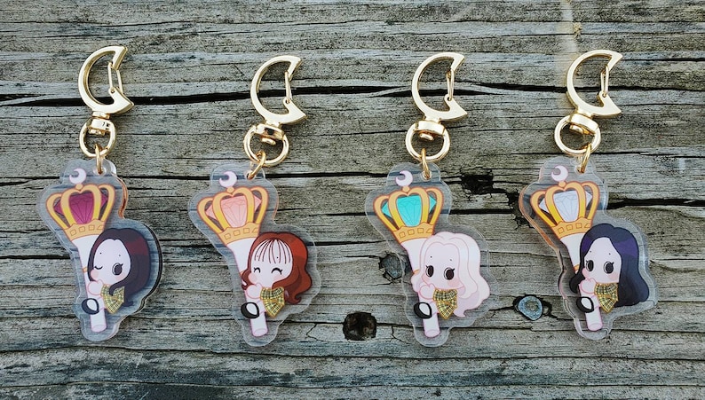 LOONA Lightstick Keychains K-pop Girl Group - Bag Charm - Etsy