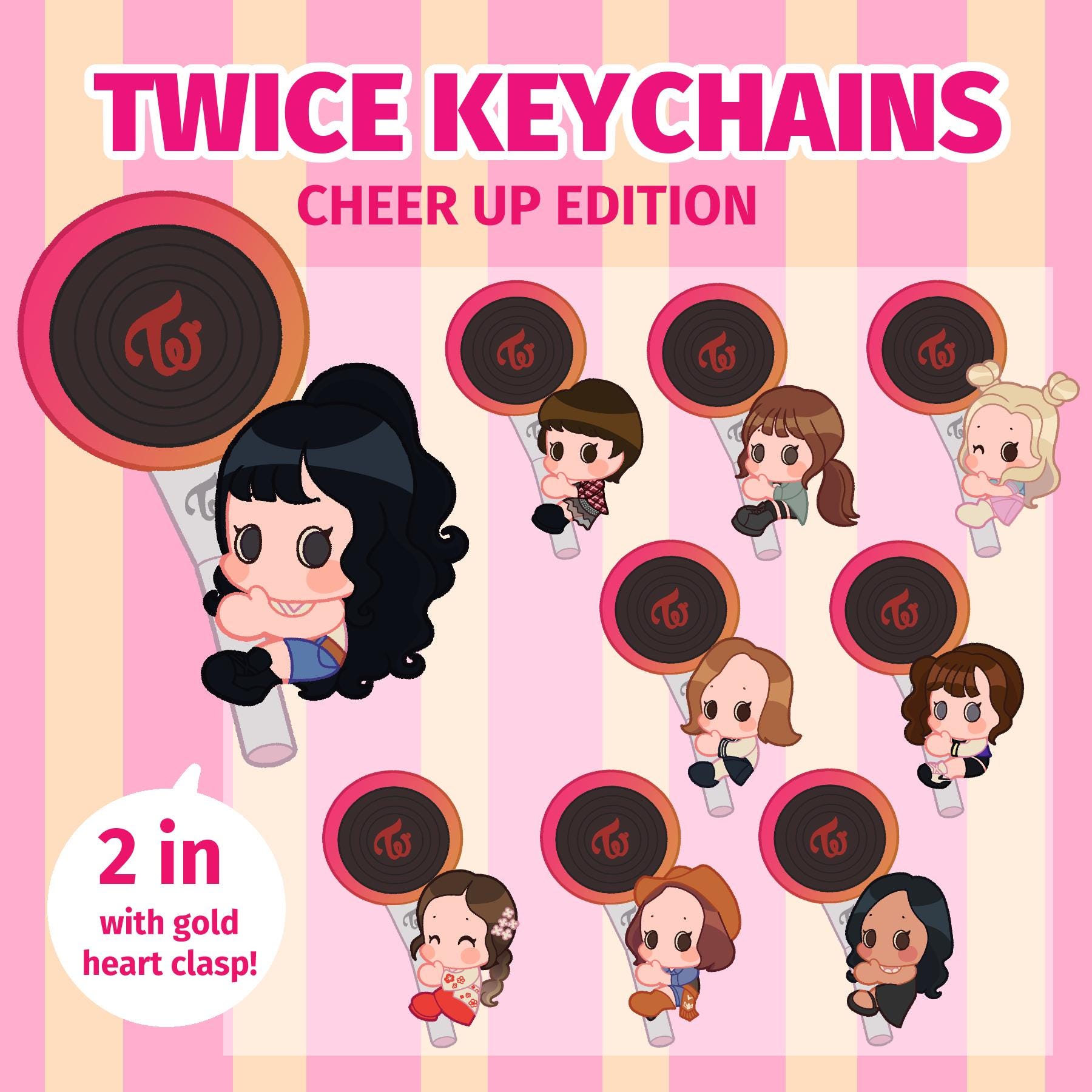 Twice Lightstick Keychains K-pop Girl Group - Bag Charm - Etsy
