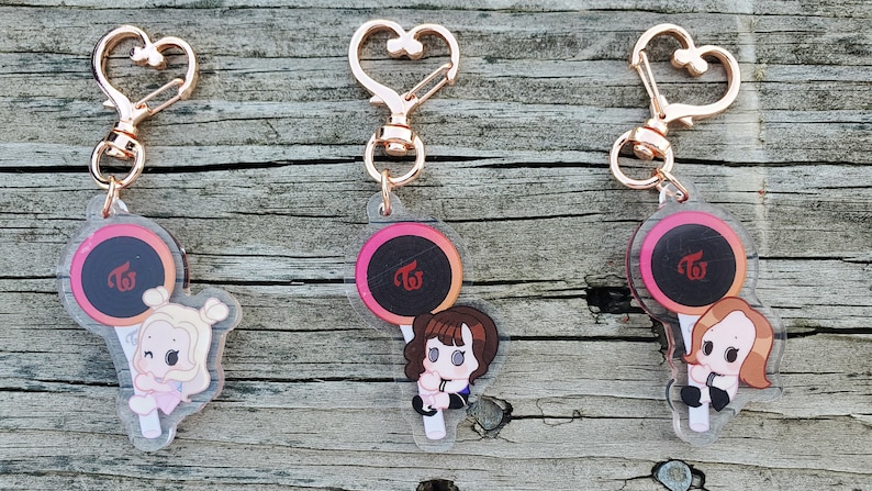 Twice Lightstick Keychains K-pop Girl Group - Bag Charm - Etsy