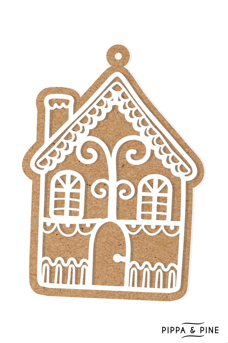 Gingerbread House Labels SVG | Christmas House Cut File for Cricut ...