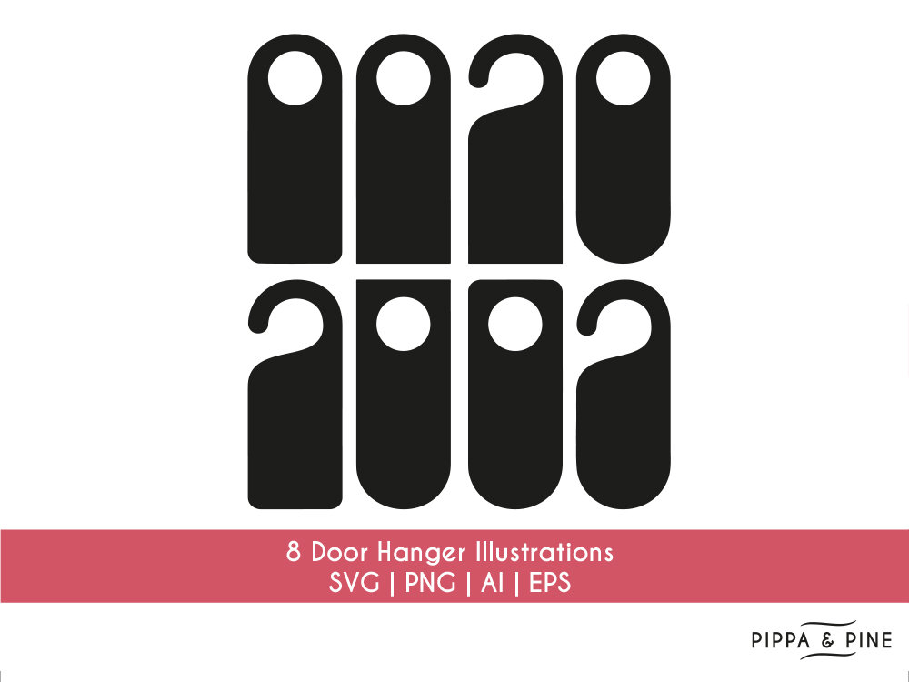 Door Hanger SVG Bundle | Door Knob Hanger Template | Laser Cut File ...