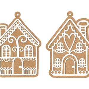Gingerbread House Labels SVG | Christmas House Cut File for Cricut ...