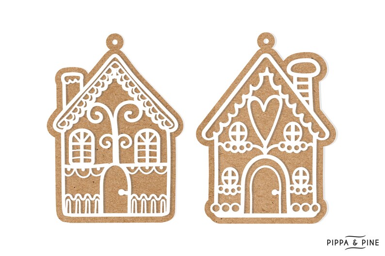 Gingerbread House Labels SVG | Christmas House Cut File for Cricut ...