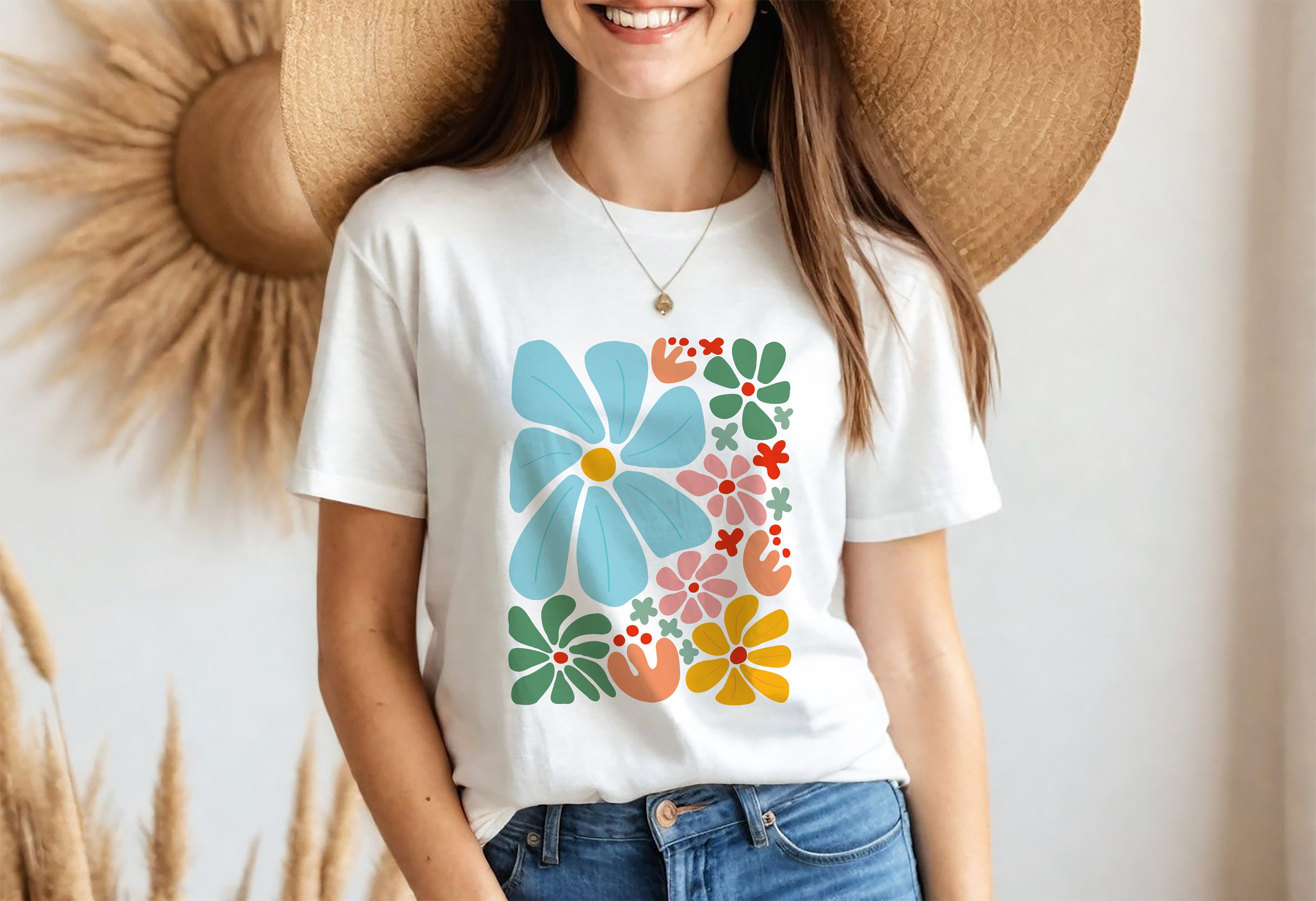 Abstract Flower SVG and PNG Bundle | Flower T-shirt Design | Retro ...