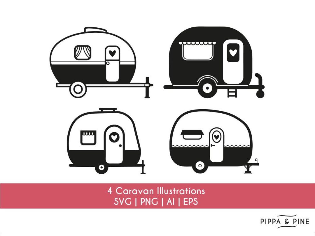 Caravan SVG Bundle | Camper Life Camping RV Happy Camper | Camper ...