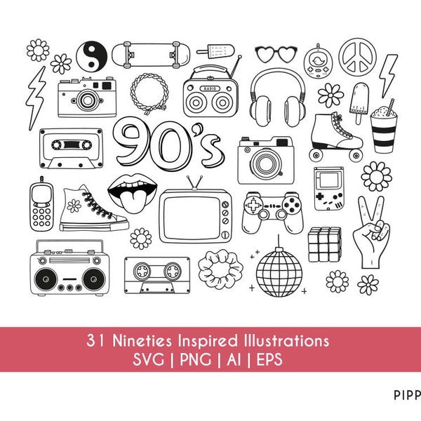 90s Clipart - Etsy