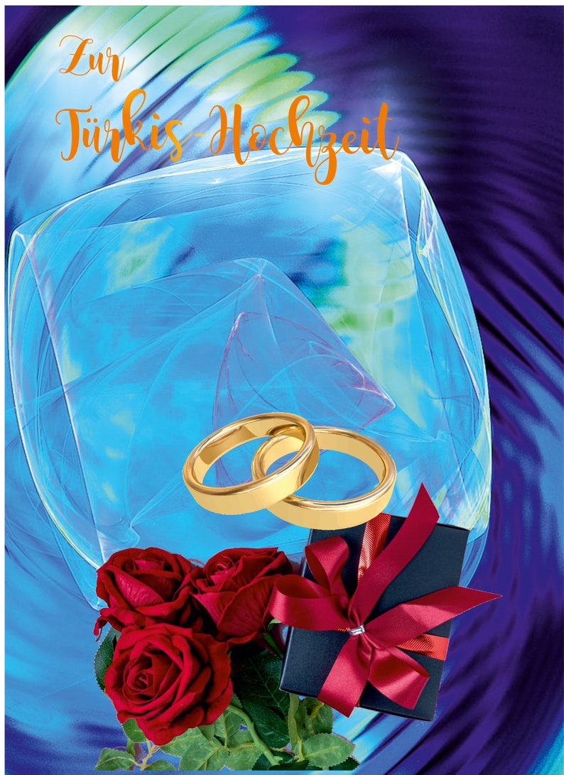 Felicitaciones por la boda turquesa, 18 aniversario de bodas - para ...