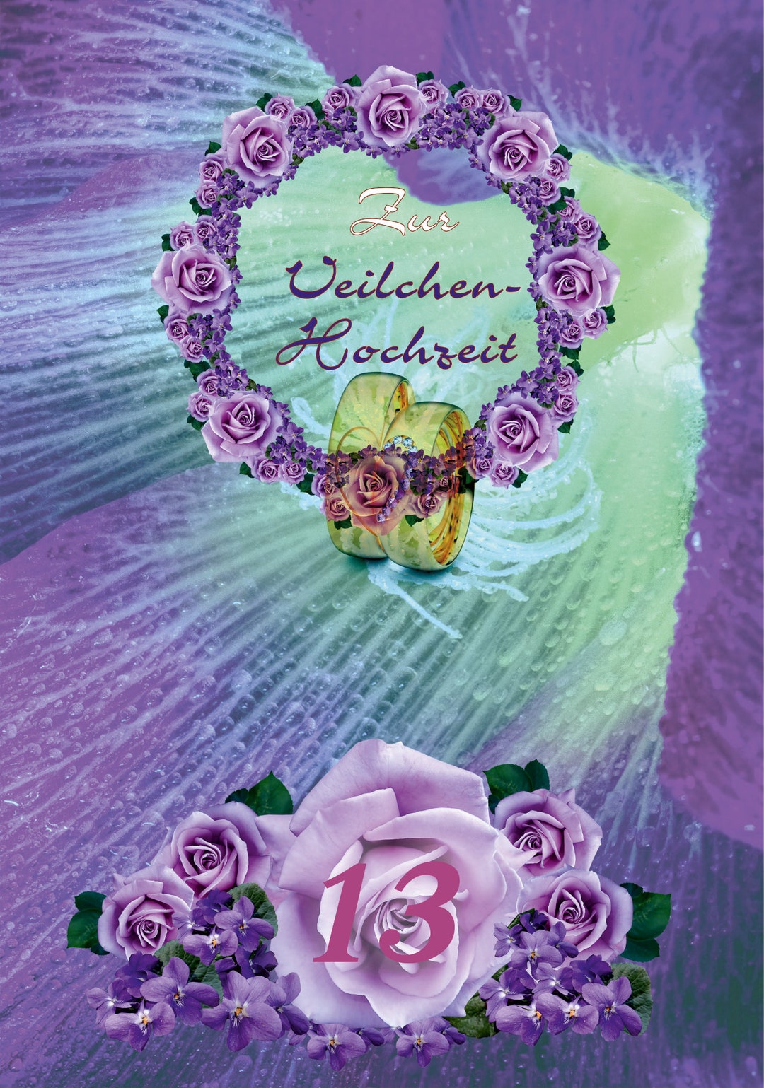 Congratulations on the Violet - Wedding, 13th Wedding Anniversary ...