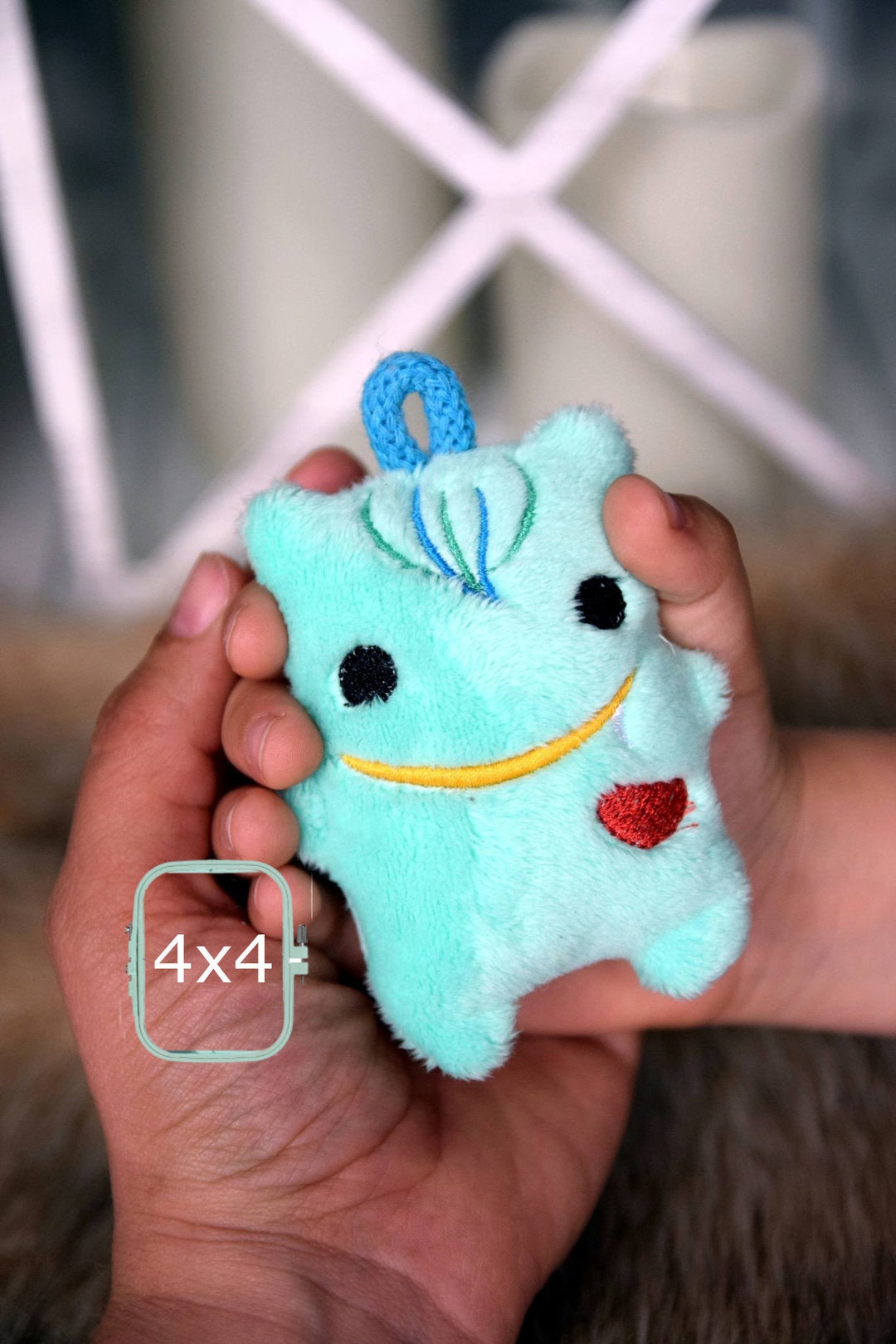 ITH Monster Stuffie Ith Key Fob 4x4 Hoop ITH Embroidery Design - Etsy