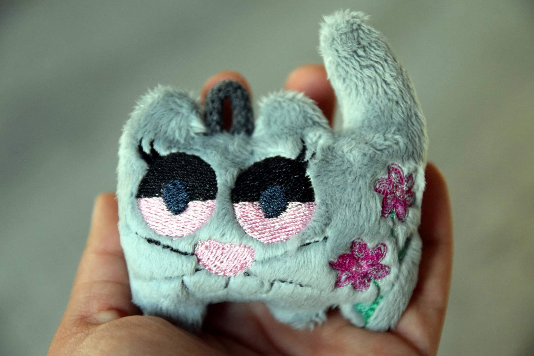 ITH Cat Stuffie Ith Key Fob 4x4 Hoop ITH Embroidery Design | Etsy