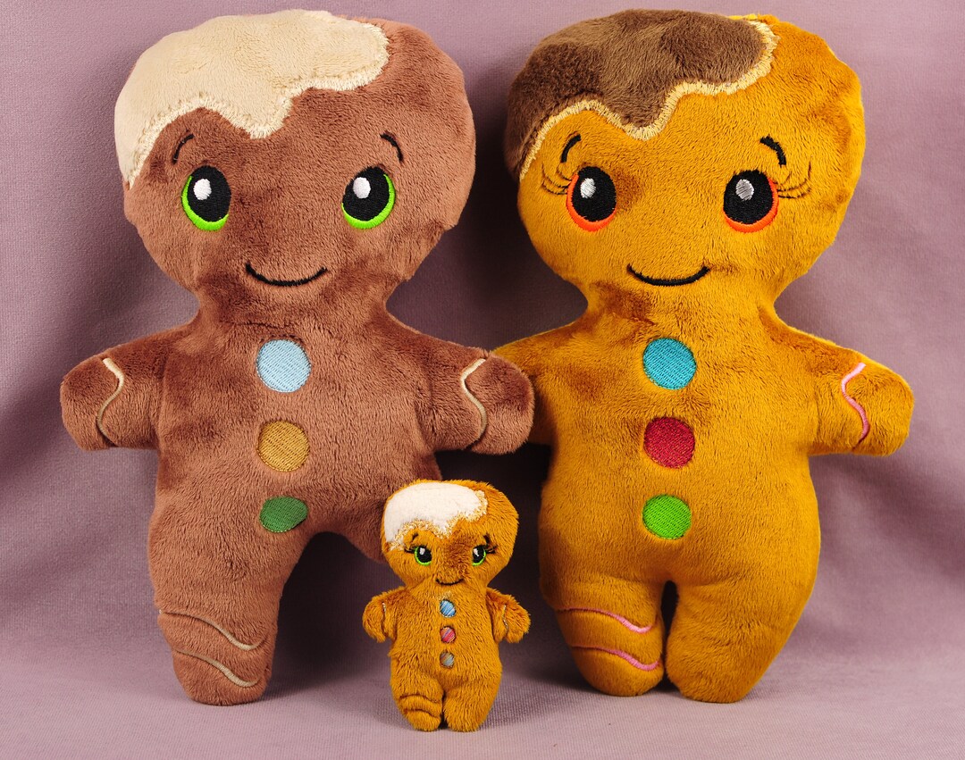 ITH Gingerbread Man, Gingerbread Stuffie, Gingerbread Boy and Girl ...