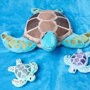 ITH Turtle, Turtle Embroidery Design, Turtle Stuffie 8x11" 6x10" 8x8 ...