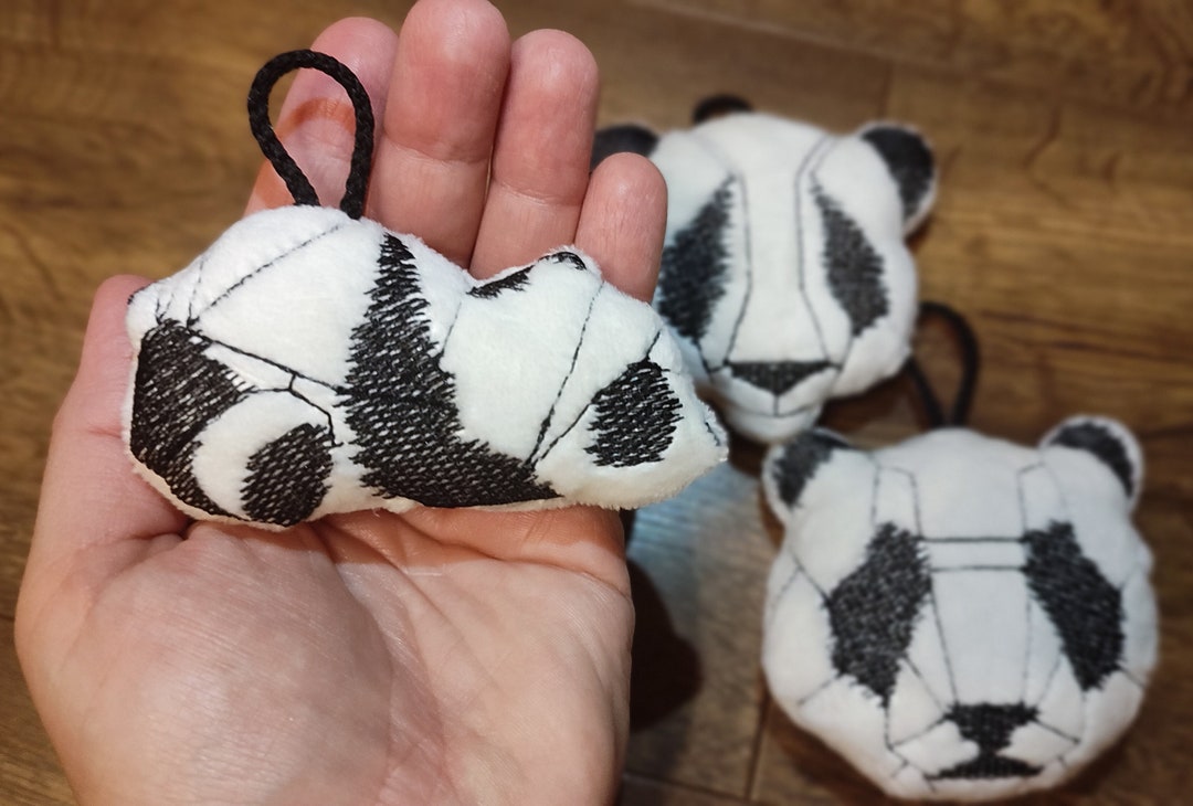 ITH Panda Plush Key Fob 4x4 Panda Pack Embroidery 3 Different Designs ...