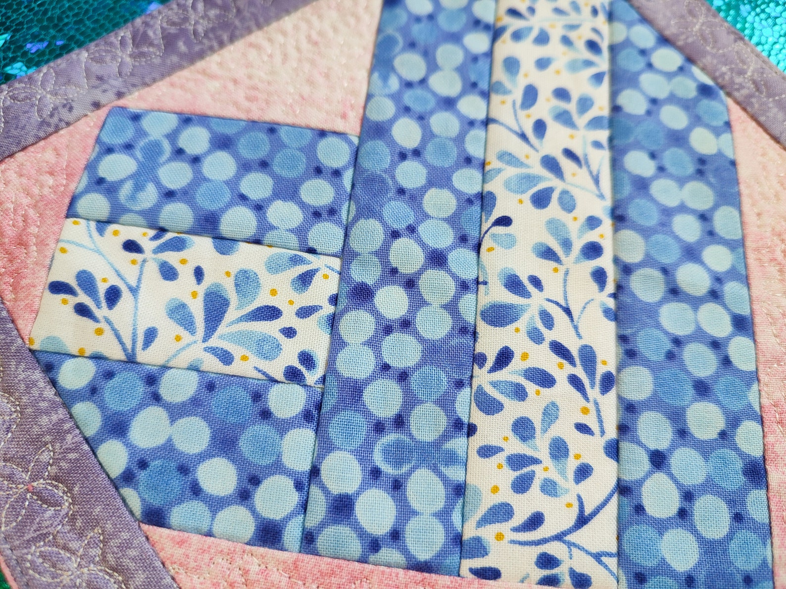 ITH Quilt Block HEART Paper Piece 4x4 5x7 and 8x8 Mug Rug Heart ...