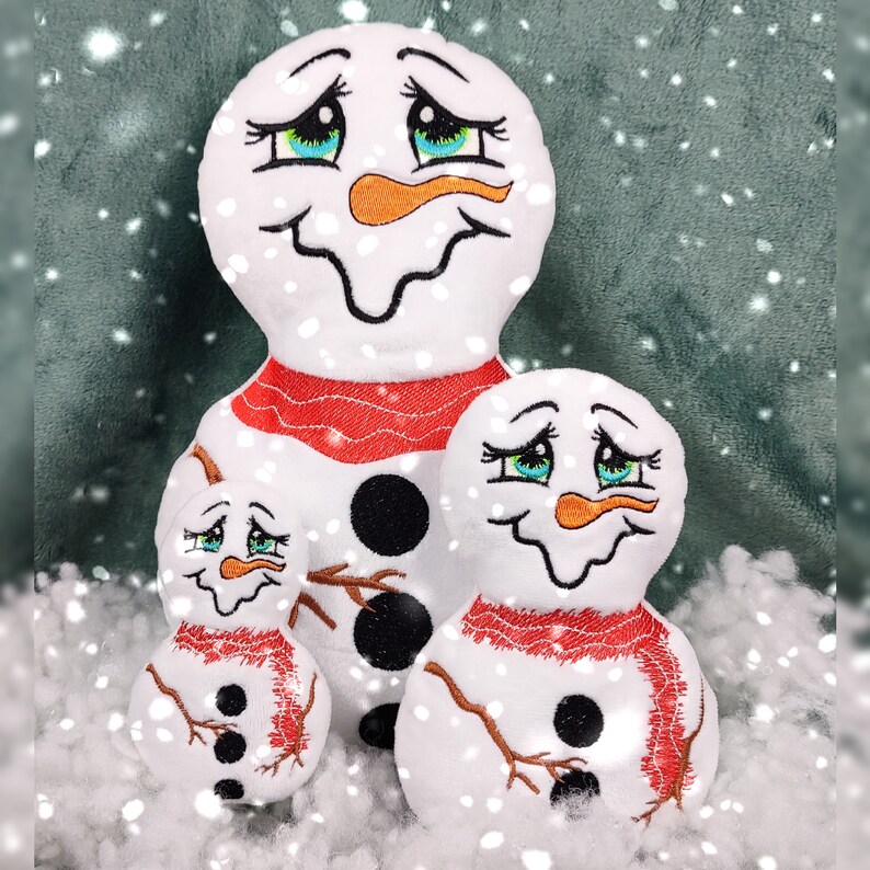 Snowman ITH, Snowman Plush, Snowman Ornament, Snowman Embroidery Design ...