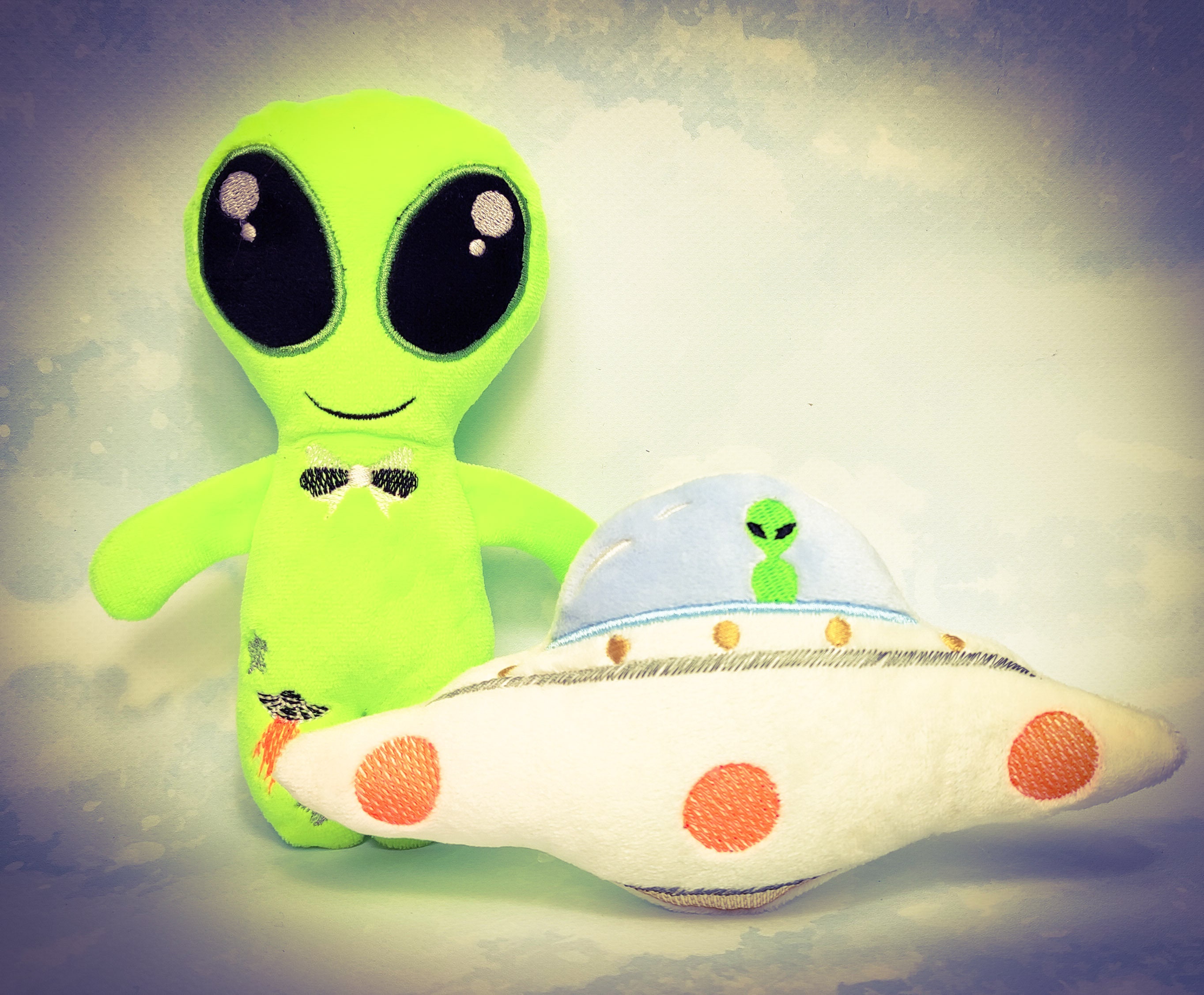 Alien Stuffie ITH Alien Bundle Ufo Star ITH Embroidery Machine - Etsy