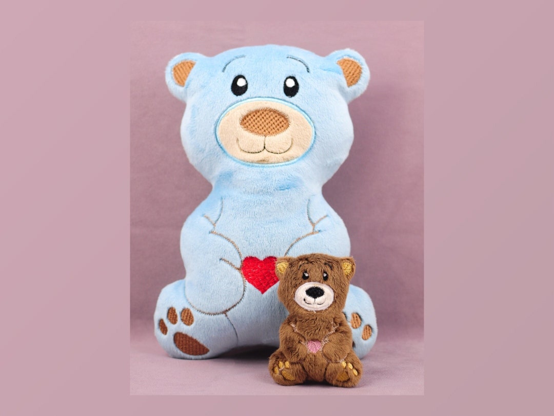ITH in the Hoop Embroidery File Teddy Bear Mini Teddy Bear Design 8x11, 8x8, 6x10, 5x7 and 4x4 ...