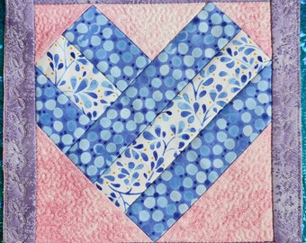 ITH Quilt Block HEXAGON Paper Piece 4x4 5x7 and 8x8 Mug Rug Log Cabin ...