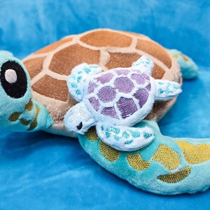 ITH Turtle, Turtle Embroidery Design, Turtle Stuffie 8x11" 6x10" 8x8 ...
