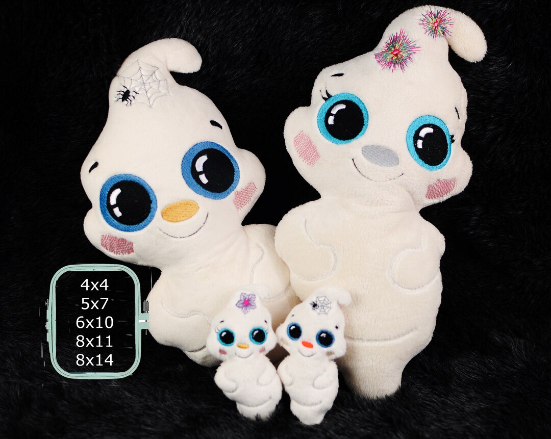 ITH Ghost Pack 4x4 5x7 6x10 8x8 8x11 8x14 Ghost STUFFIE Ith Embroidery ...