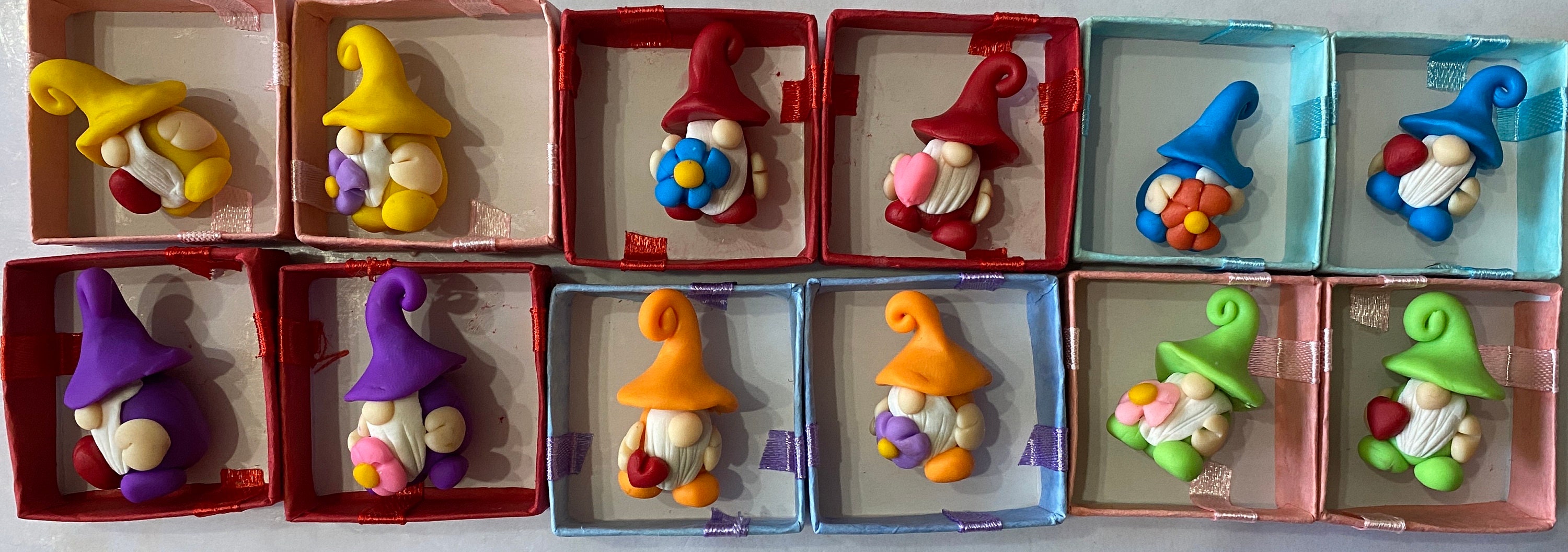 Mini Gonks /gnomes With Either Heart or Flower - Etsy