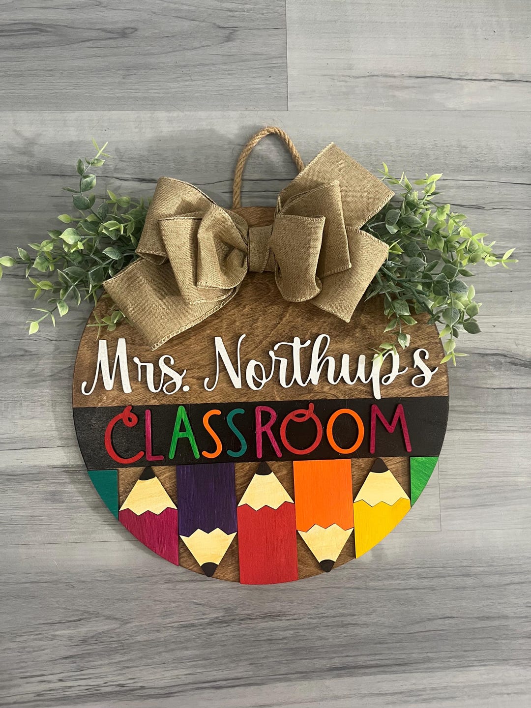 Teacher Gift, Teacher Sign, Personalized Classroom Sign, Holiday Gift ...