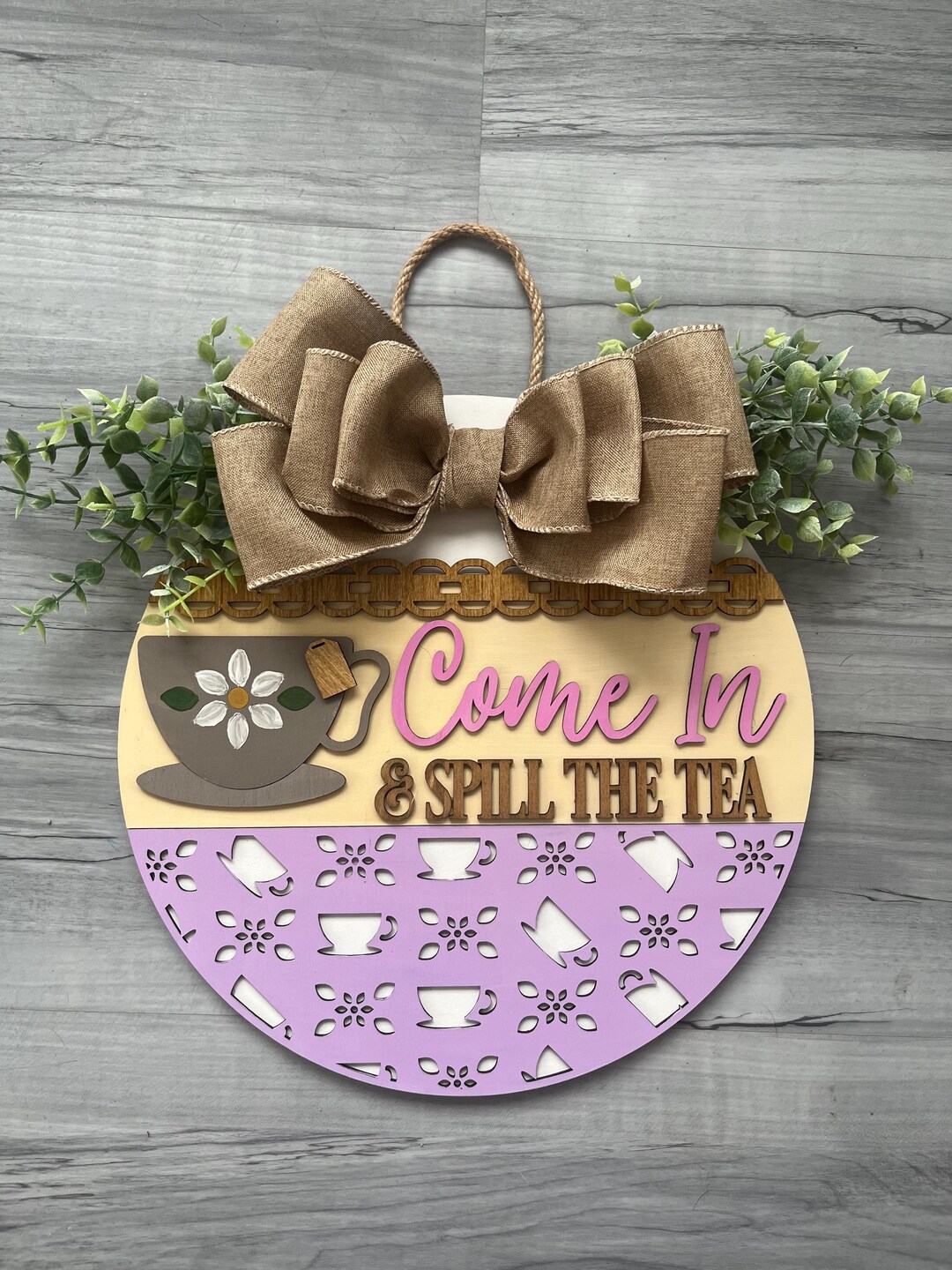 Spill the Tea Door Hanger, Spill the Tea, Tea, Door Hanger, Front Door ...