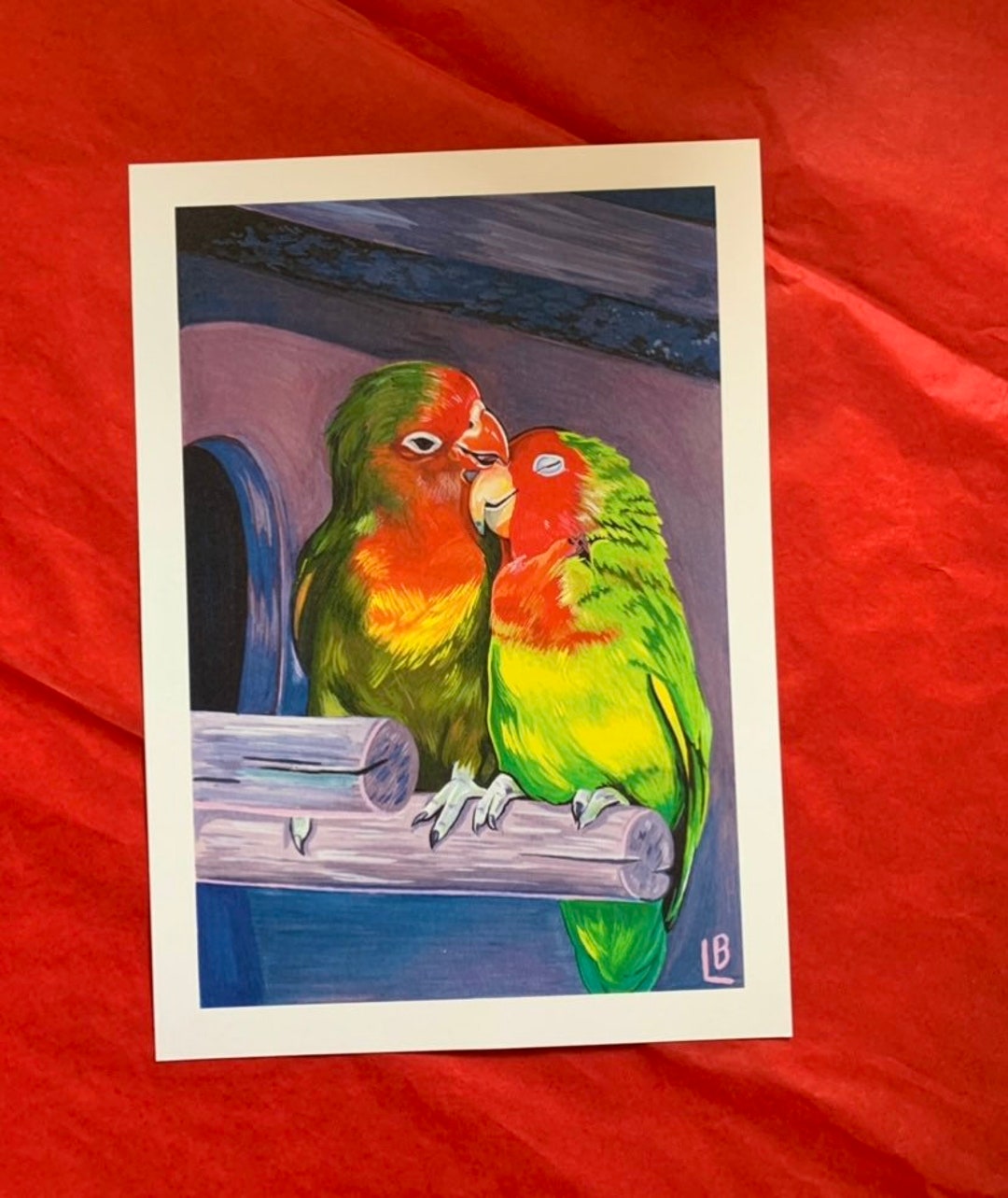 Signed, Limited Edition Lovebirds Print (unframed, A5) - Etsy