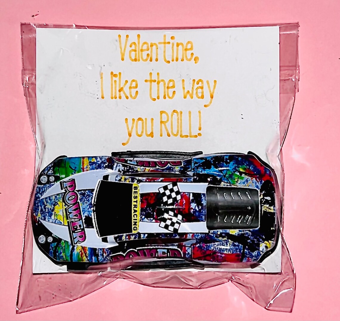 Car Valentines, Class Valentines, Pull Back Car Valentines, Toy Car ...