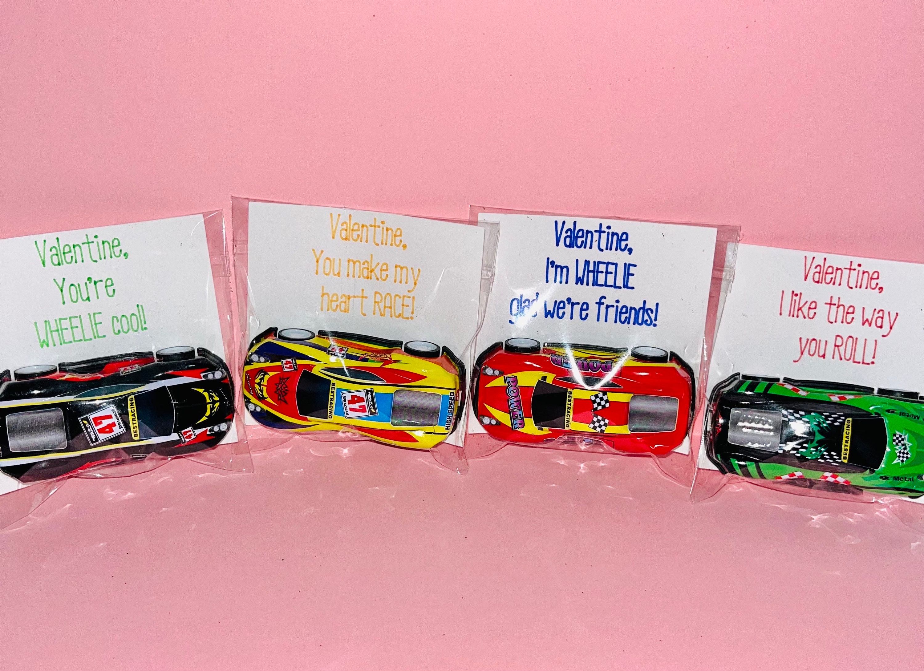 Car Valentines, Class Valentines, Pull Back Car Valentines, Toy Car ...