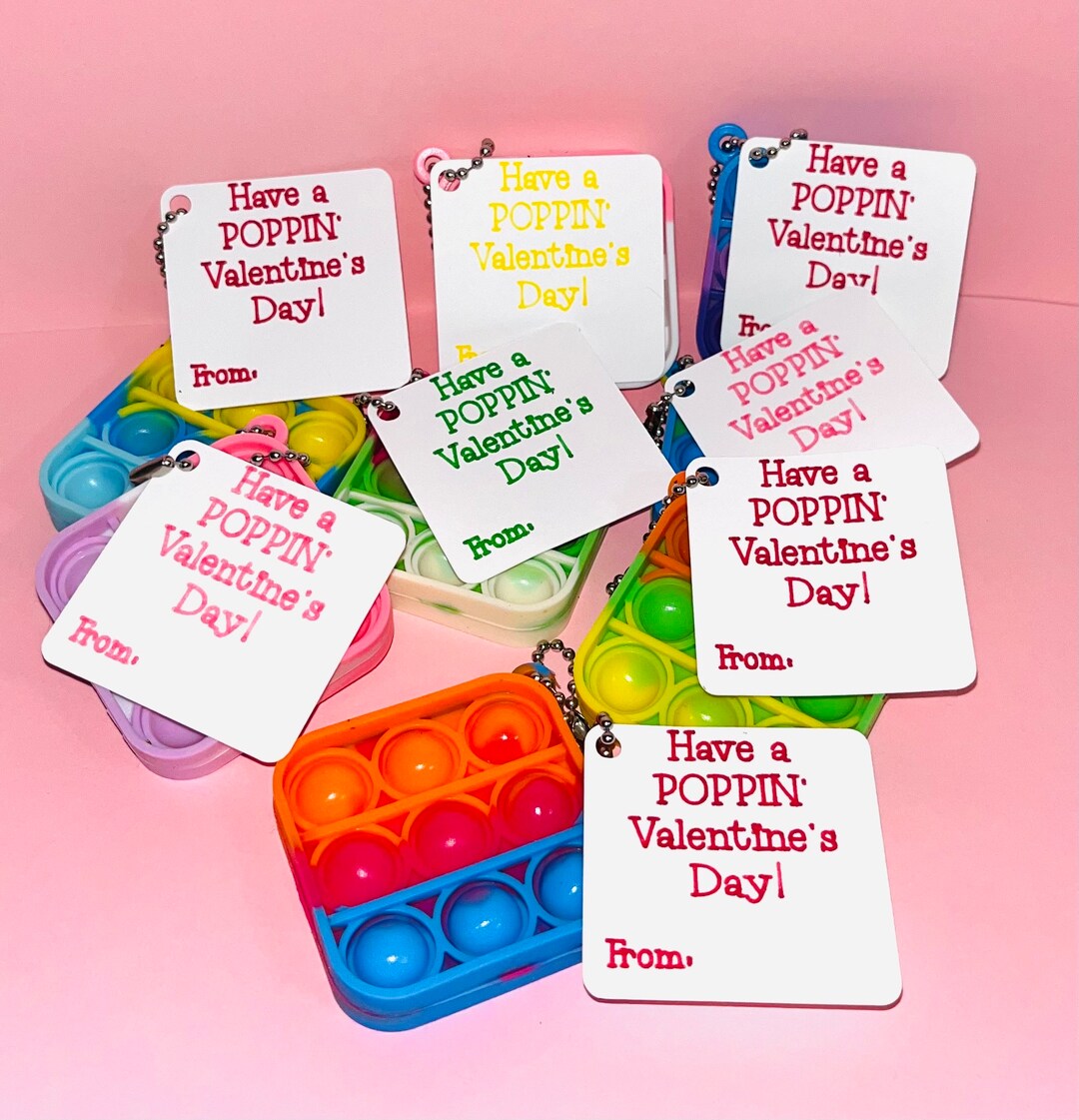Valentine Pop It - Valentine Favors - Kid Valentine Card - Class ...