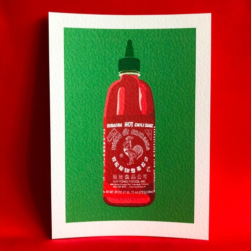 Sriracha Hot Sauce Screen Print A3 - Etsy