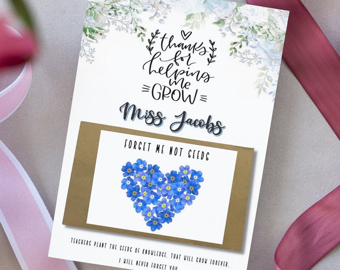 Forget Me Not Seed Pack Packet Thank You Gift Nursery Pre - Etsy UK